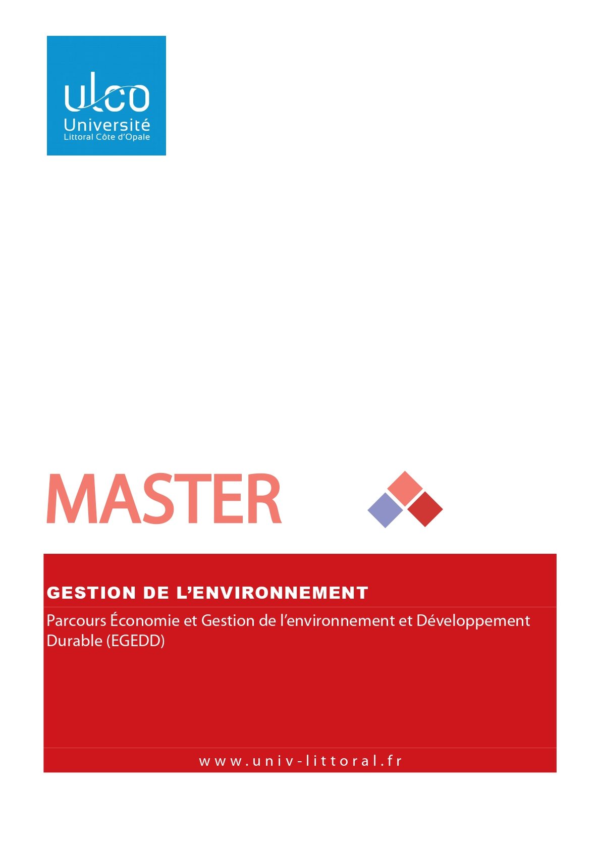 Master Economie et Gestion de l’Environnement et du Développement ...
